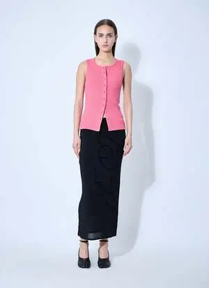 JEAN PAUL GAULTIER Mesh Tattoo Midi Skirt