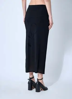 JEAN PAUL GAULTIER Mesh Tattoo Midi Skirt