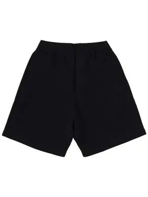 Dsquared2 Relaxed Fit Cotton Shorts With Logo Embroidery - Black