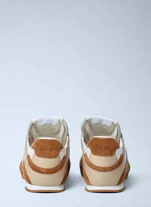 Chloé Kick Suede Leather Sneakers - Brown