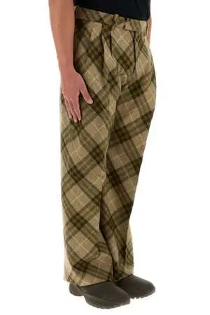 Burberry Embroidered Wool Pants - Multicolor