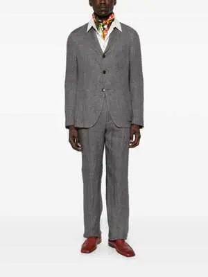 Etro Pleated Linen Trousers