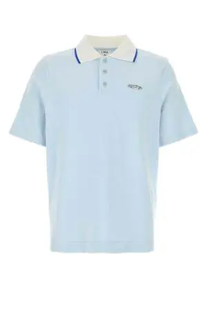 Casablanca Pastel Light Velvet Polo Shirt - Blue