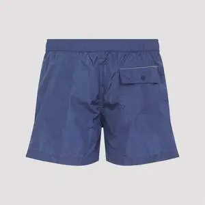 Moncler Polyamide Swimwear With Logo Detail - Blue