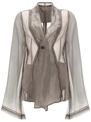 Rick Owens Giacca Monopetto Stag Sheer Jacket - Gray