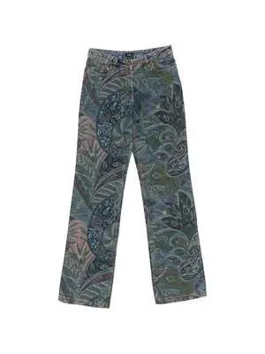 Etro Paisley Print Denim Jeans