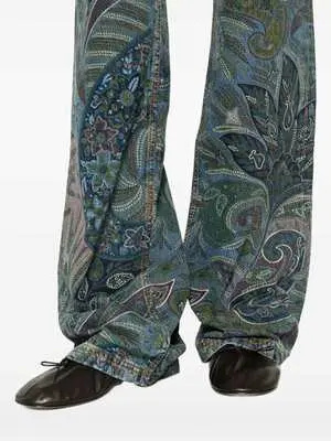 Etro Paisley Print Denim Jeans