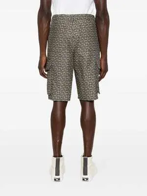 Balmain Monogrammed Cargo Shorts - Multicolor