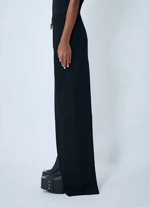 Rick Owens Sliced Maxi Skirt In Wool