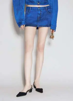 VIVIENNE WESTWOOD Foam Mini Skirt In Denim Weave