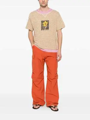 Marni Striped T-shirt With Floral Print