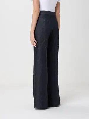 Max Mara High-waisted Wide-leg Linen Trousers - Gray