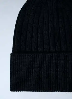 Gucci Logo Motif Beanie Hat - Black
