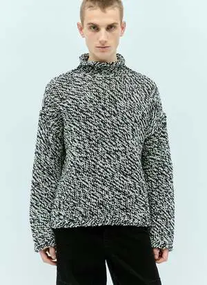 Acne Studios High-neck Chunky Wool-blend Sweater - Black
