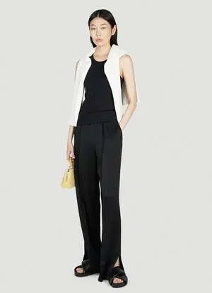 JIL SANDER Split Cuff Technical Pants - Black