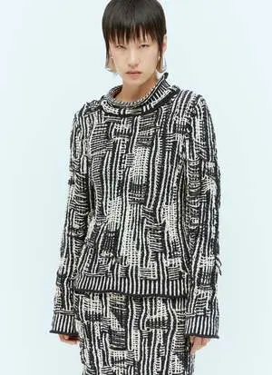 Bottega Veneta Intrecciato Cotton Knit Sweater - Blue