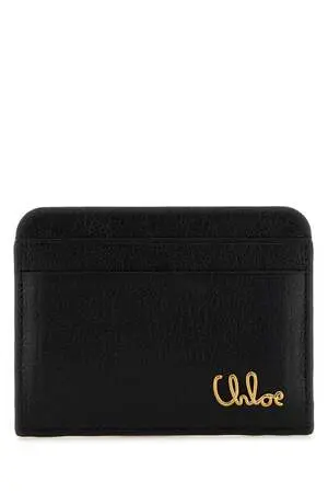 Chloé Leather Card Holder - Black