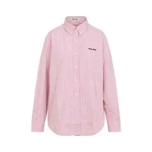 Miu Miu Striped Cotton Button-down Shirt