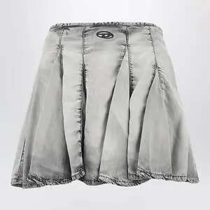 DIESEL® De-spiki Stonewashed Lyocell Skirt - Black