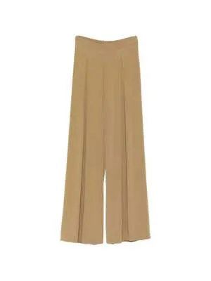 Max Mara Pleated Wide-leg Bermuda Shorts - Brown