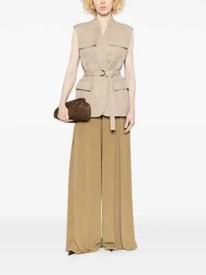 Max Mara Pleated Wide-leg Bermuda Shorts