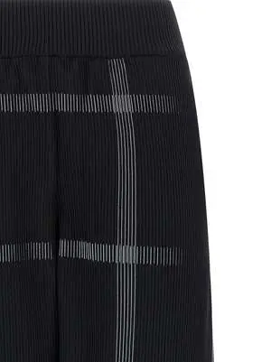 Issey Miyake Wide Leg Check Knit Pants