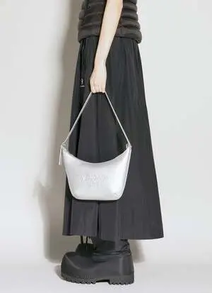 Balenciaga Mary-kate Metallic Leather Shoulder Bag - Silver