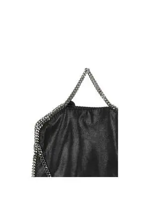 Stella McCartney Falabella Fold Over Tote Handbag - Black