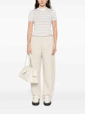 Max Mara Embossed Cotton Blend Trousers - Multicolor