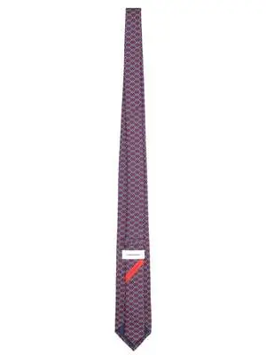 FERRAGAMO Silk Printed Neck Tie - Multicolor