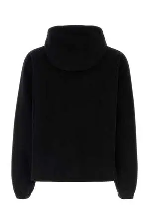 Prada Zip-up Hoodie With Drawstring - Black