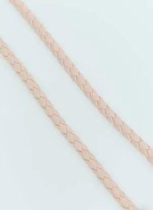Bottega Veneta Intrecciato Leather Long Keyring - Pink