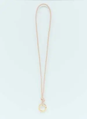 Bottega Veneta Intrecciato Leather Long Keyring - Pink