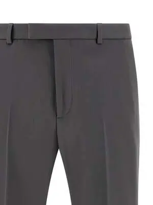 Gucci Tailored Wool Satin Trousers - Gray
