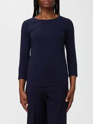 Max Mara Woman's Cotton Blend T-shirt - Blue