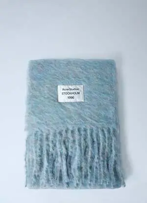 Acne Studios Fringed Wool-blend Scarf - Blue