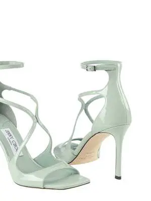 JIMMY CHOO Azia 95mm Square-toe Sandals - Green