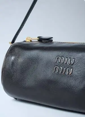Miu Miu Leather Logo Motif Shoulder Bag