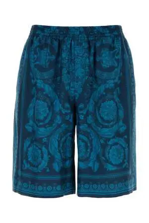 Versace VERSACE Printed Silk Bermuda Shorts Multicolor