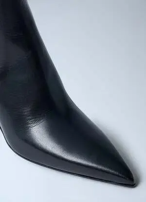 Rick Owens Leather Wedge Ankle Boots