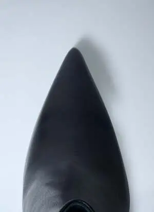 Rick Owens Leather Wedge Ankle Boots