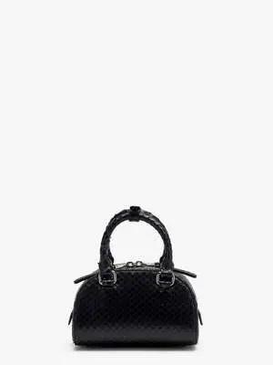 DIESEL® 1dr Dome Python Leather Crossbody Bag - Black