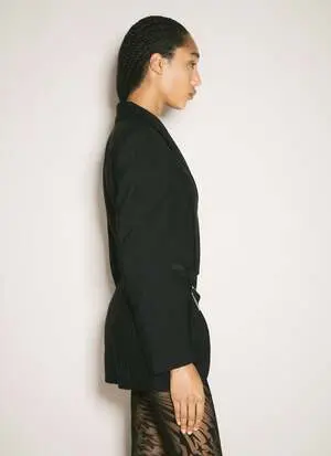 MUGLER Buckled Tailored Blazer With Side Cut-outs