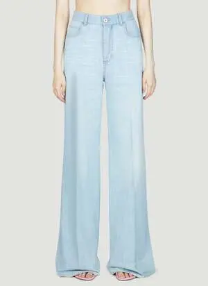 Bottega Veneta Wide Leg Jeans In Light Wash - Blue