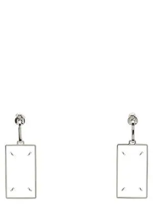 MAISON MARGIELA Four Stitches Pendant Earrings - Silver
