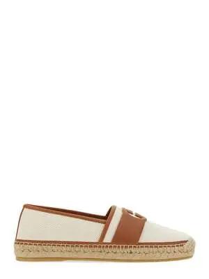 Gucci Cross Gg Canvas And Leather Espadrilles - Brown