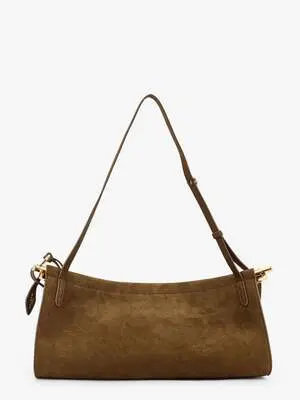 Alaïa East West Shoulder Bag In Suede