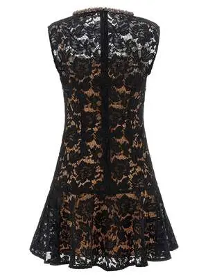 SELF-PORTRAIT Lace Crystal Mini Dress