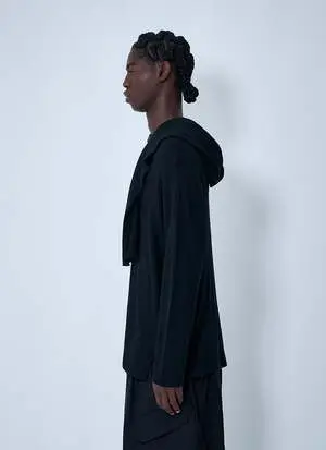Yohji Yamamoto Hooded Sweater With Button Fastening