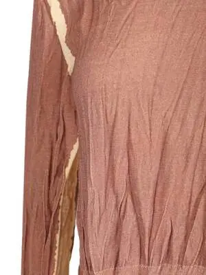 Acne Studios Long Sleeve Crumpled V-neck Sweater With Button Detail - Multicolor